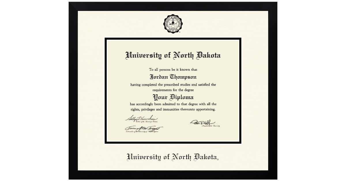 University of North Dakota Diploma Frame | Church Hill Classics