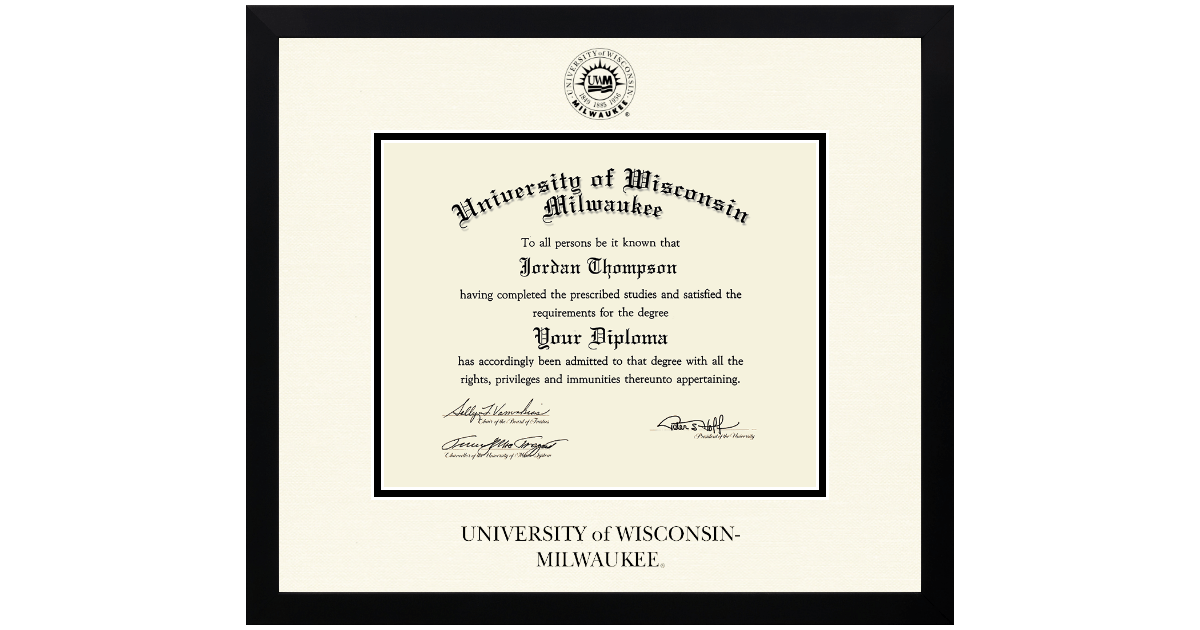 University of Wisconsin-Milwaukee Diploma Frame | Church Hill Classics