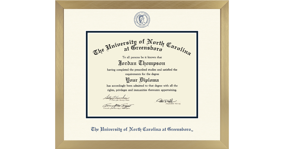 UNC Greensboro Diploma Frame | Church Hill Classics