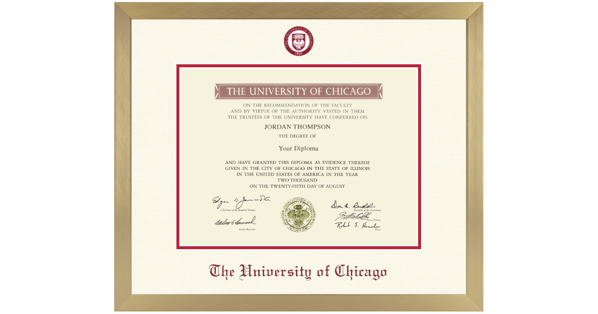 University of Chicago Diploma Frame | Church Hill Classics