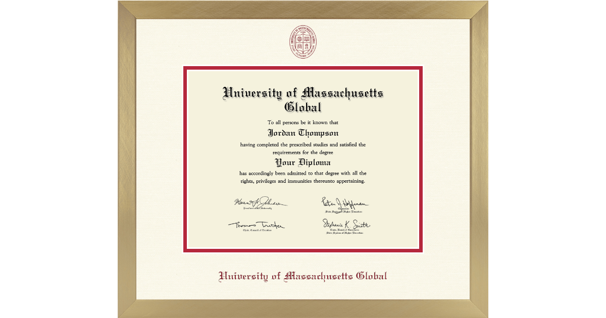 Umass Global - Diploma Frames - Church Hill Classics