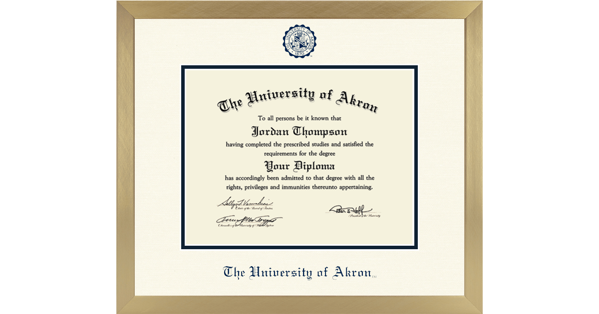 The University of Akron Diploma Frame | Church Hill Classics