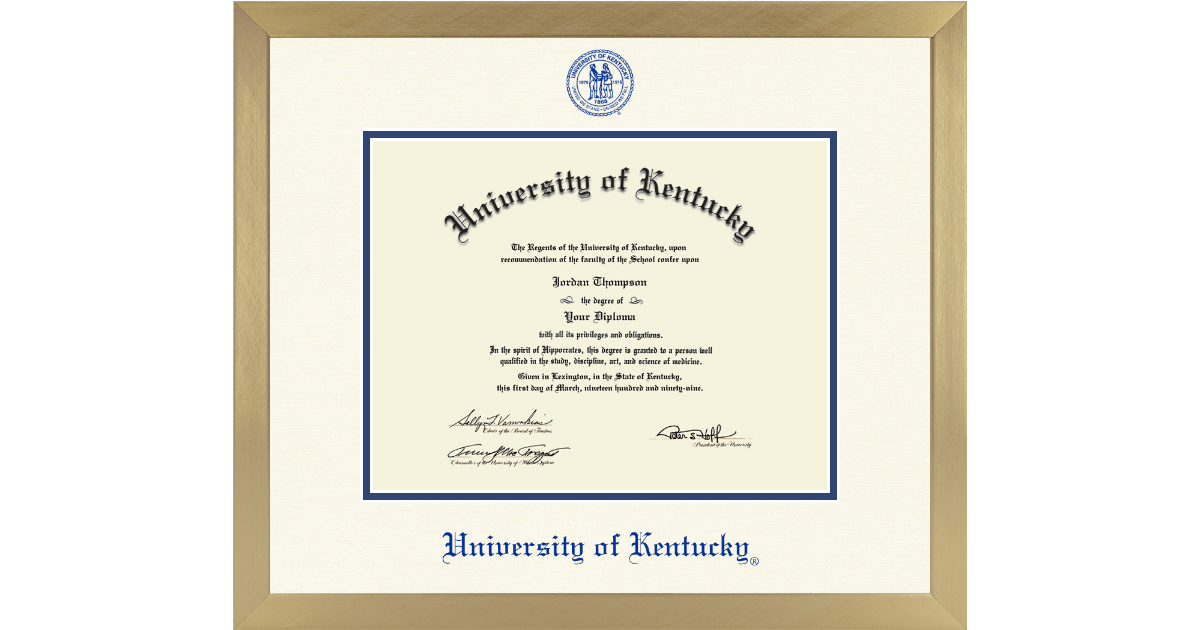 University Of Kentucky Diploma Frames Diploma Frame Big University Of