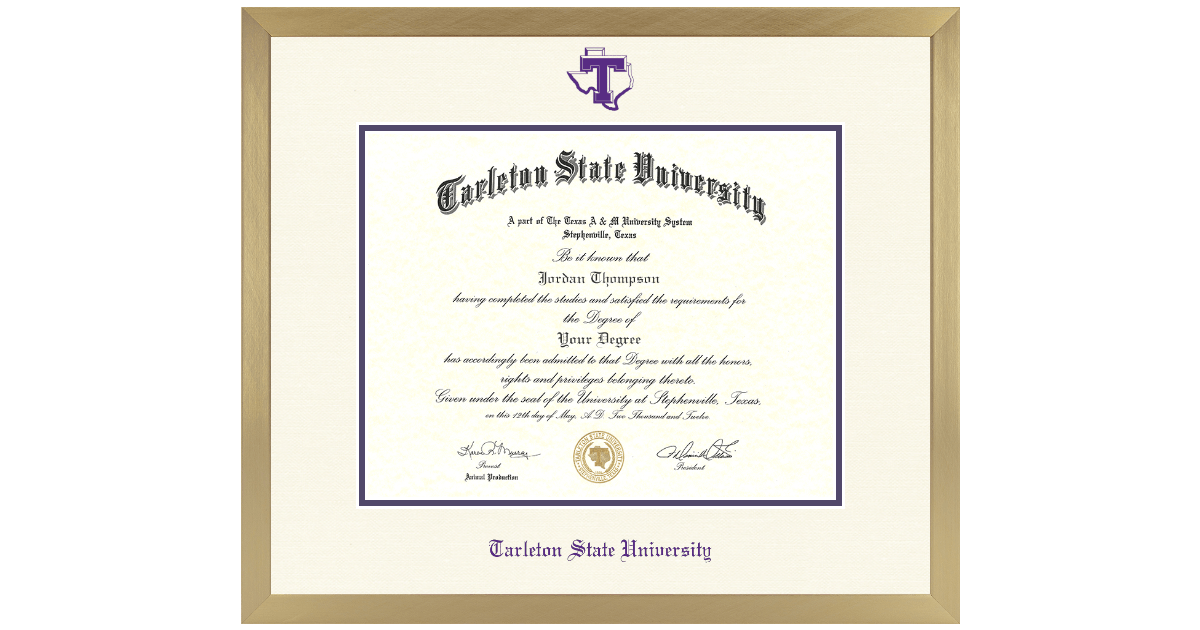 Tarleton State University Diploma Frame | Church Hill Classics