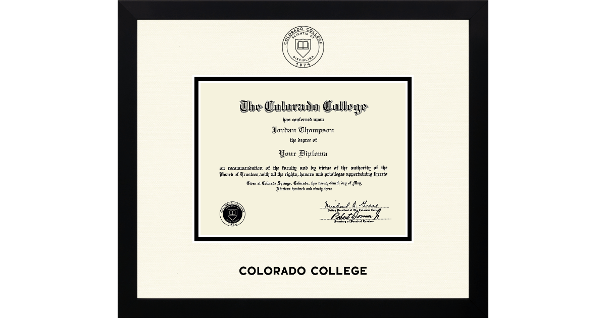 Colorado College Diploma Frame | Church Hill Classics