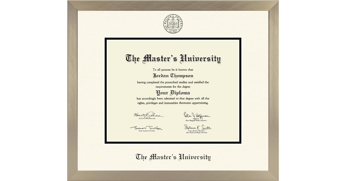 master degree certificate