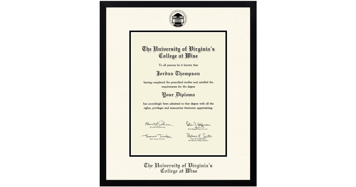 UVA Wise Diploma Frame | Church Hill Classics