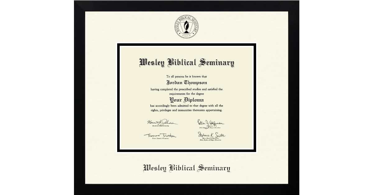 Wesley Biblical Seminary Diploma Frame | Church Hill Classics