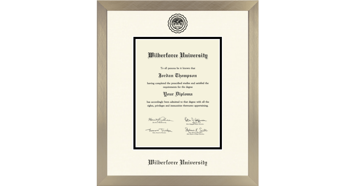 Icon Diploma Frame in Light Champagne - Item #P96293 from Wilberforce University