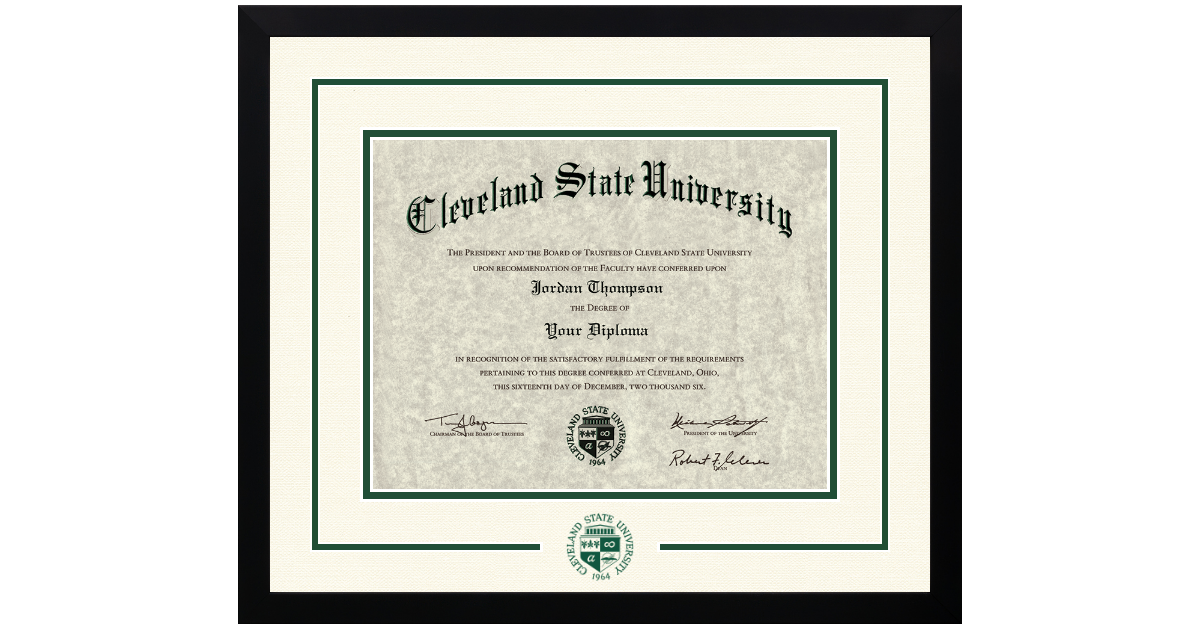 Cleveland State University Diploma Frame Church Hill Classics