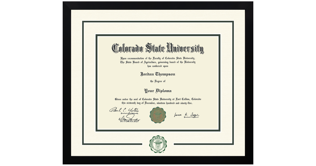 Colorado State University CSU Diploma Frame | Church Hill Classics