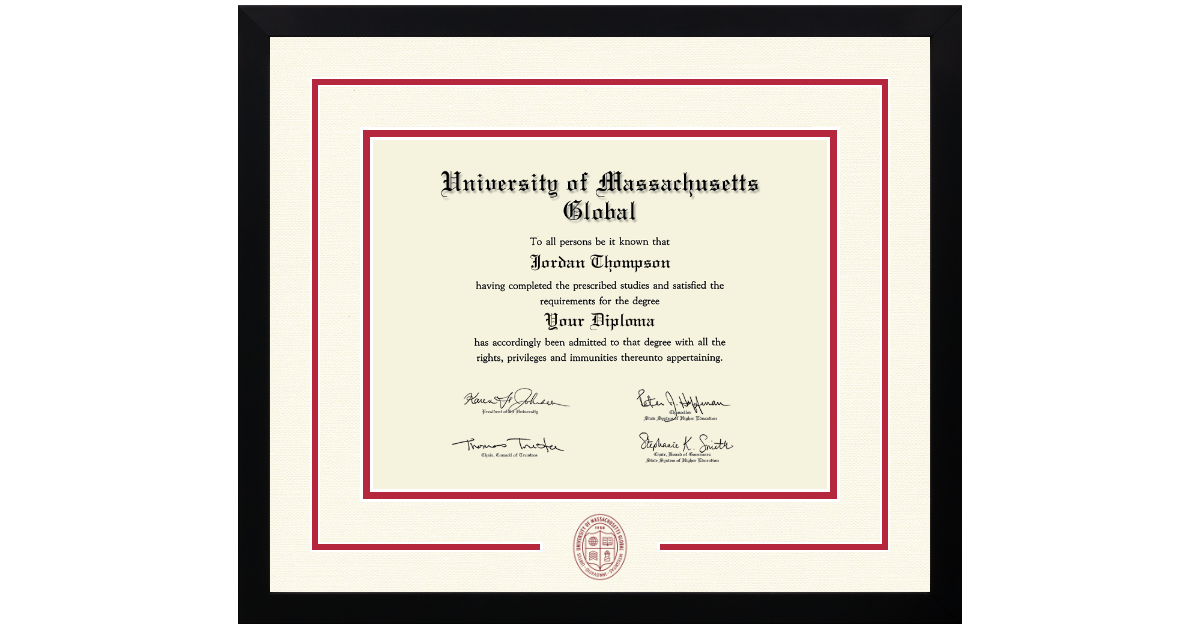 Umass Global - Diploma Frames - Church Hill Classics