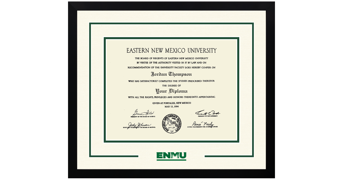 Eastern New Mexico University Diploma Frame | Church Hill Classics