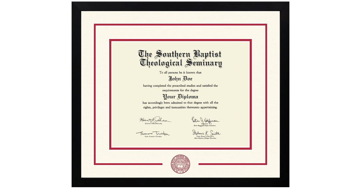 SBTS Diploma Frame Church Hill Classics