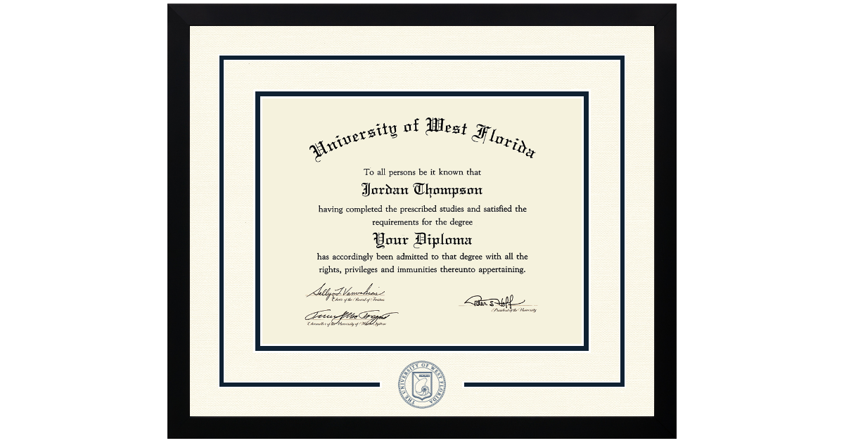 University of West Florida Diploma Frame | Church Hill Classics