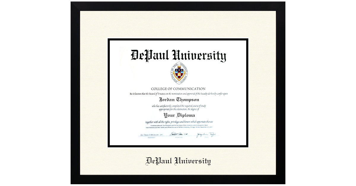 Depaul University Diploma Frame Church Hill Classics