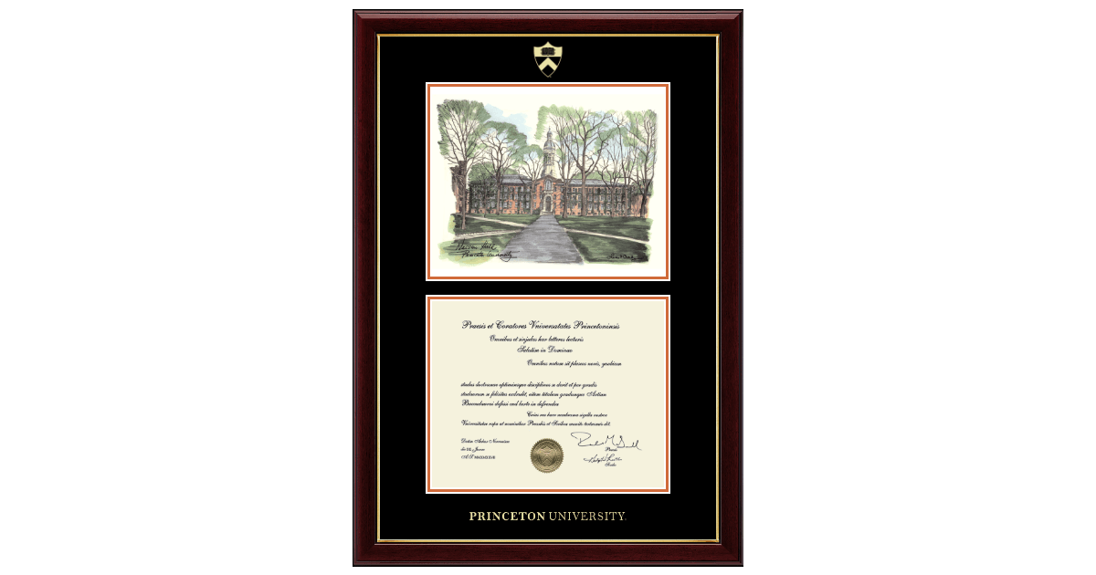 Campus Scene Diploma Frame - Nassau Hall in Gallery Princeton ...