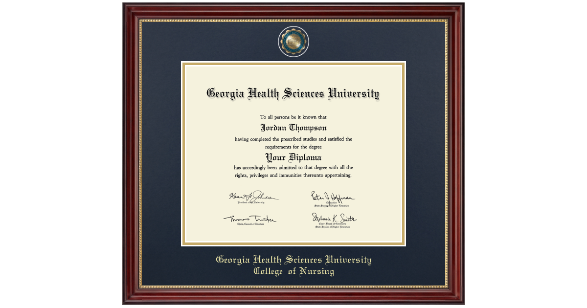 GHSU College of Nursing Diploma Frames | Church Hill Classics