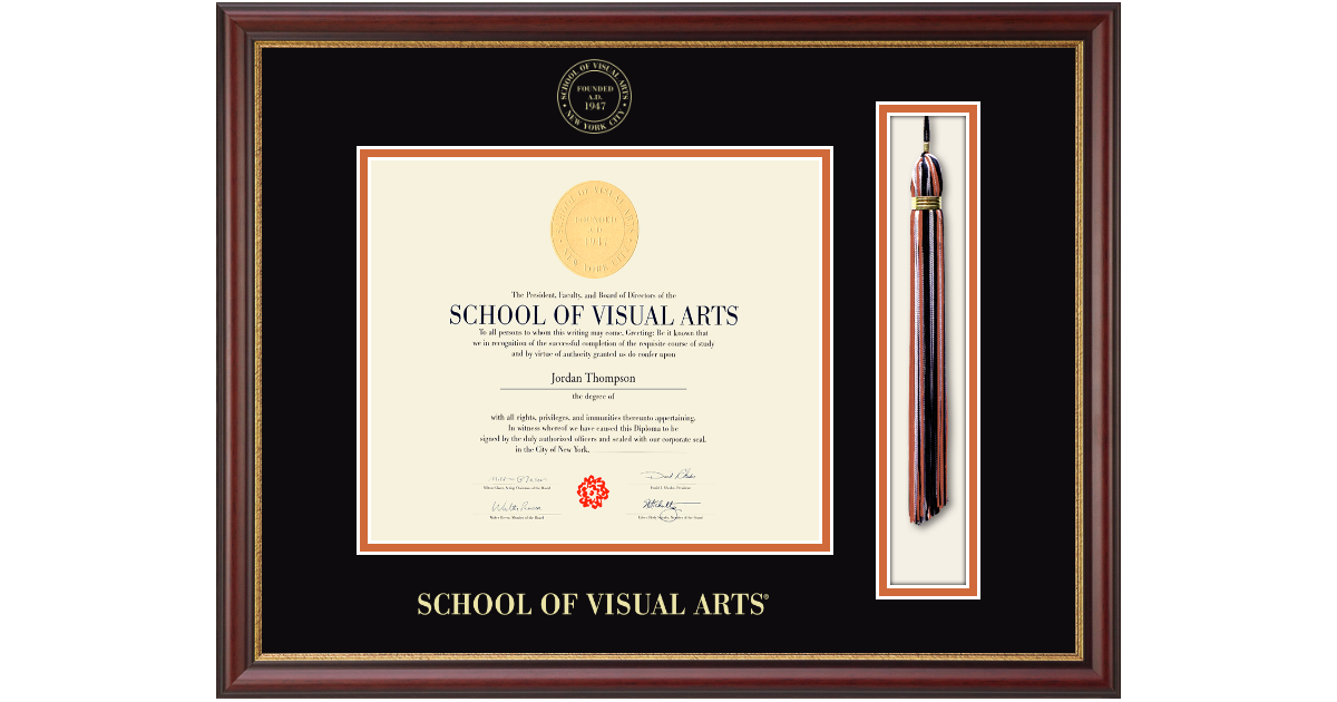 Pre 2024 Masters - Tassel & Cord Diploma Frame in Newport School of ...