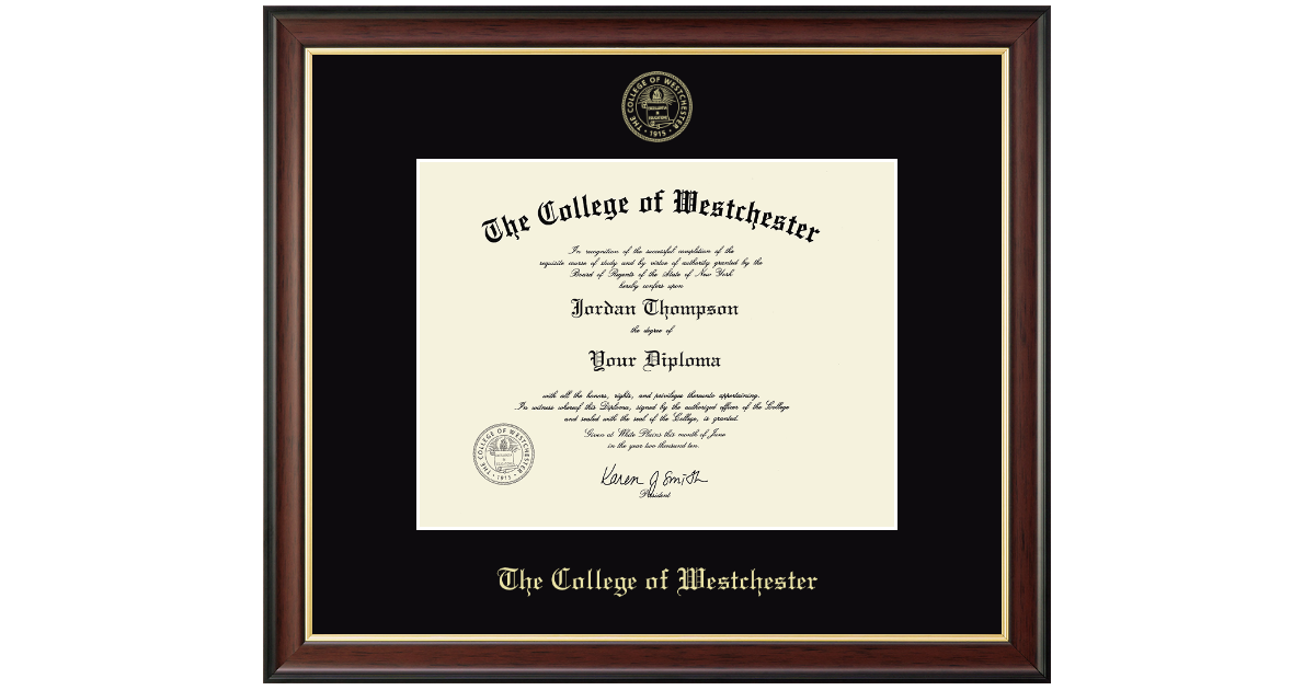 Gold Embossed Diploma Frame in Studio Gold The College of Westchester ...
