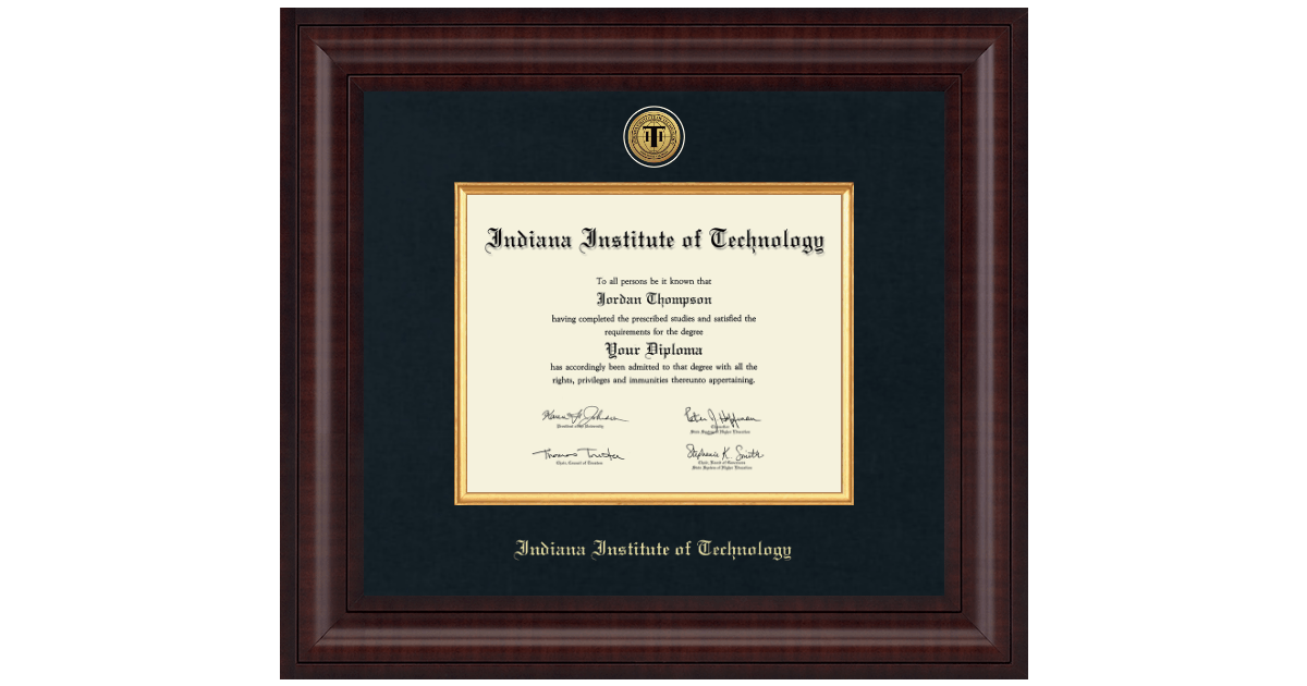 Indiana Institute of Technology Diploma Frame | Church Hill Classics
