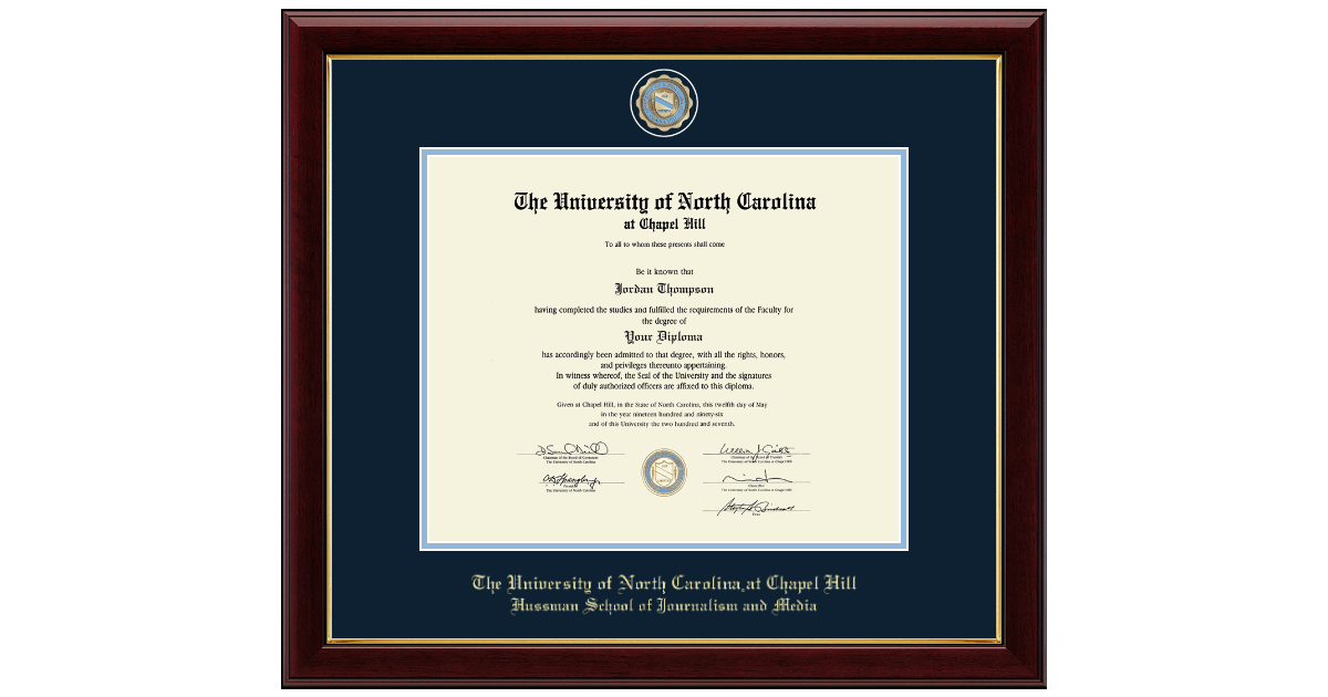 Masterpiece Medallion Diploma Frame in Gallery University of North ...
