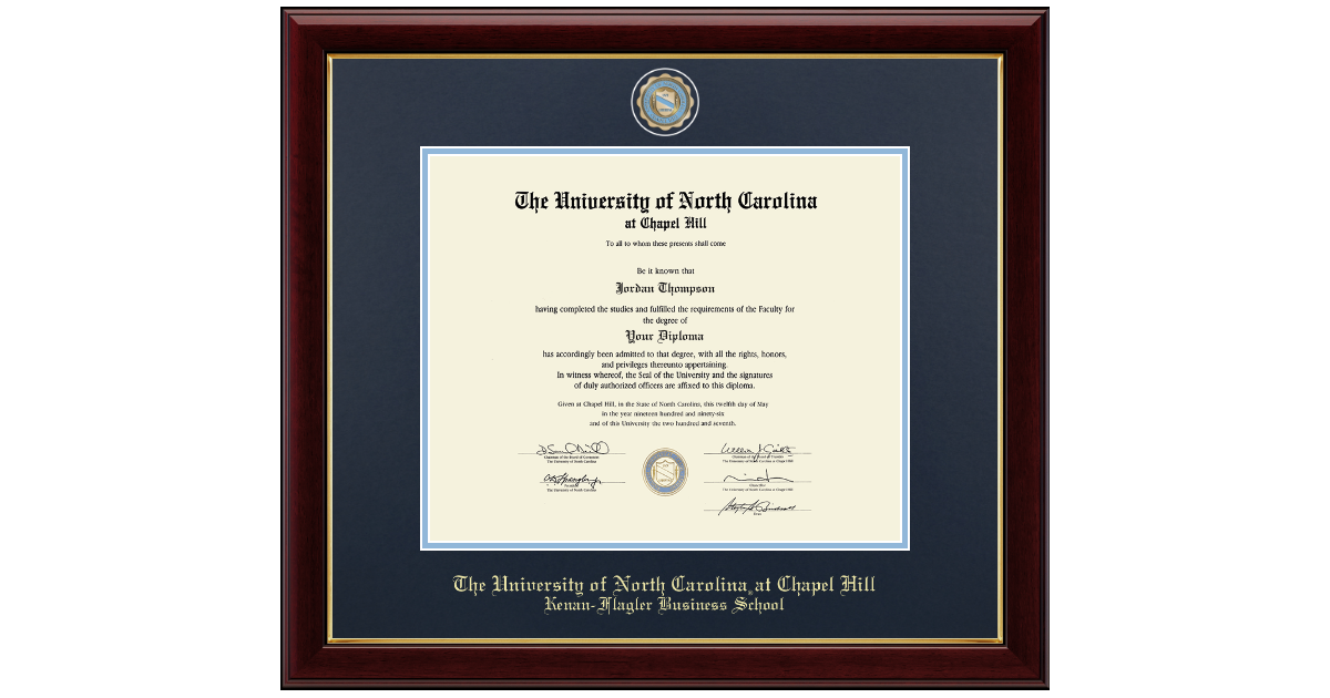 Masterpiece Medallion Diploma Frame in Gallery University of North ...