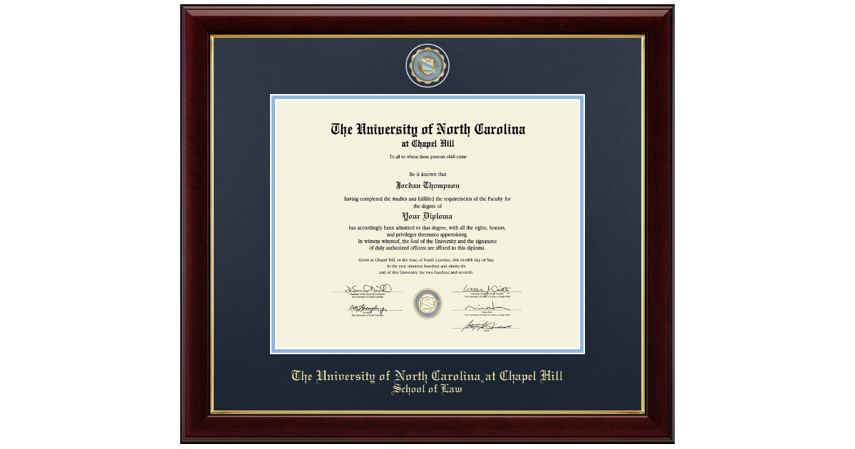 Masterpiece Medallion Diploma Frame in Gallery University of North ...