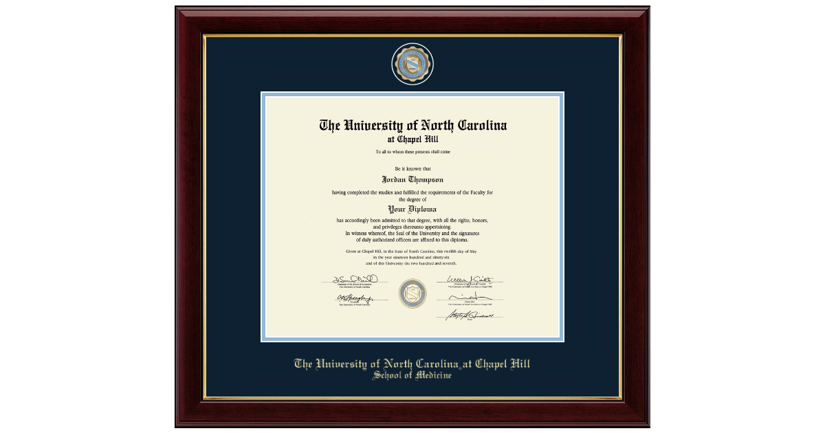 Masterpiece Medallion Diploma Frame in Gallery University of North ...