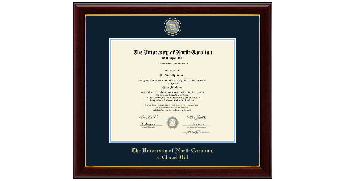 Masterpiece Medallion Diploma Frame in Gallery University of North ...