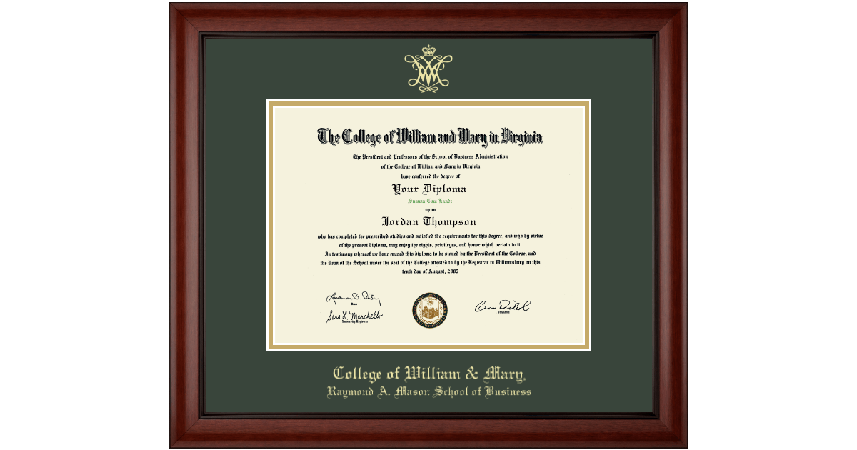 Gold Embossed Diploma Frame in Cambridge William & Mary - Item #218021 ...
