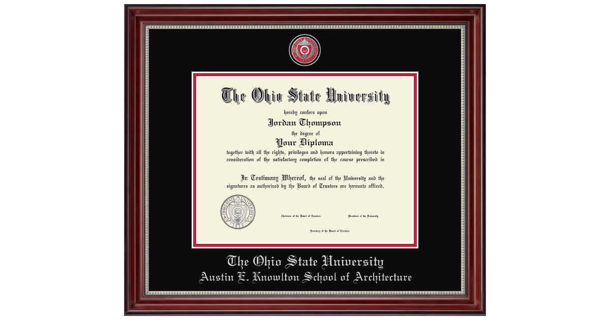 Masterpiece Medallion Diploma Frame in Kensington Silver The Ohio State ...
