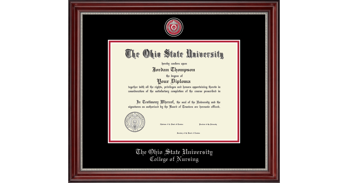 Masterpiece Medallion Diploma Frame in Kensington Silver The Ohio State ...