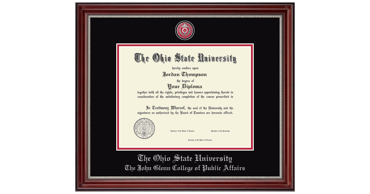 Masterpiece Medallion Diploma Frame in Kensington Silver The Ohio State University - Item ...