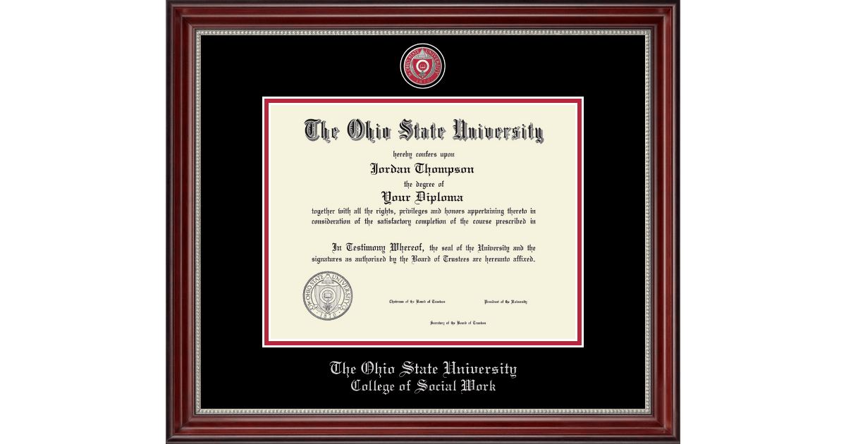 Masterpiece Medallion Diploma Frame in Kensington Silver The Ohio State ...