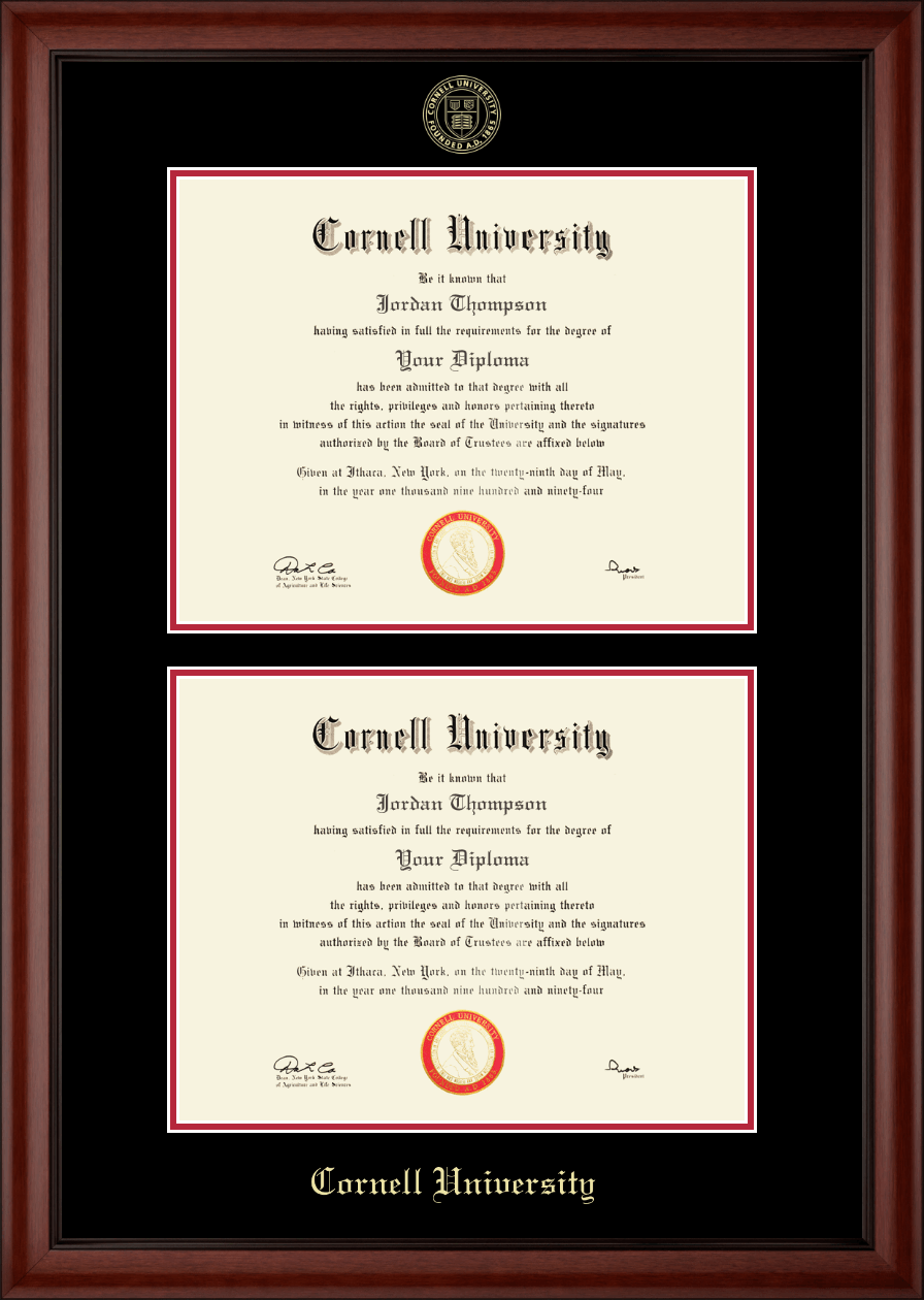 Cornell University Double Diploma Frame in Cambridge - Item #218797 ...