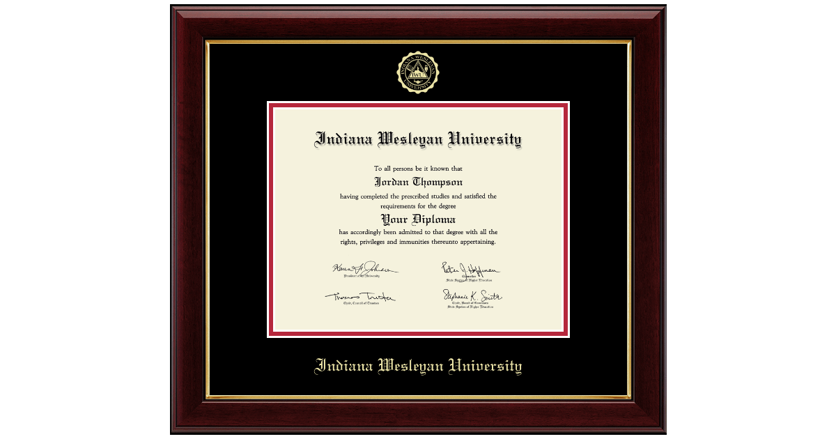 Gold Embossed Diploma Frame in Gallery Indiana Wesleyan University ...