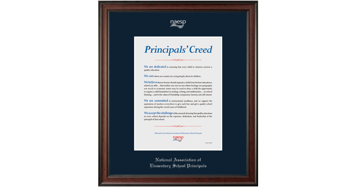Embossed Certificate Frame in Studio National Association Elementary ...