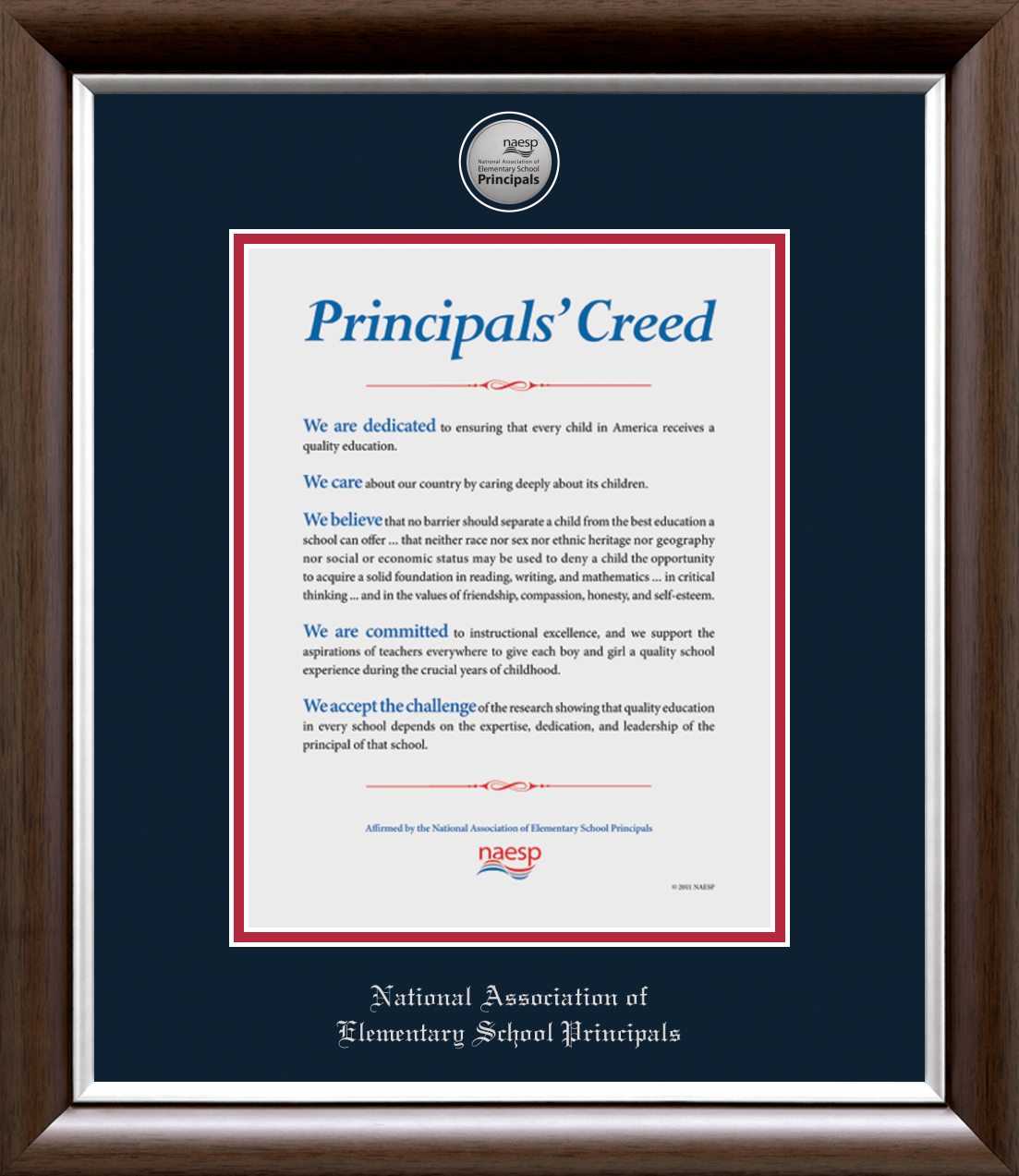 National Association Elementary School Principals Silver Engraved ...