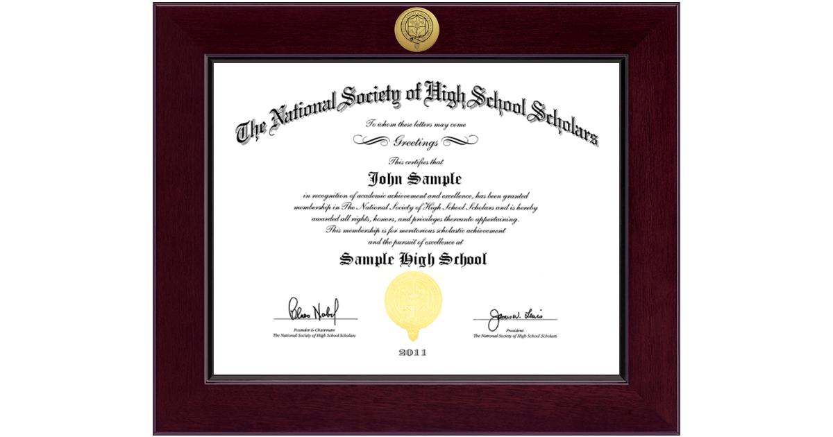 Century Gold Engraved Certificate Frame in Cordova The National Society ...