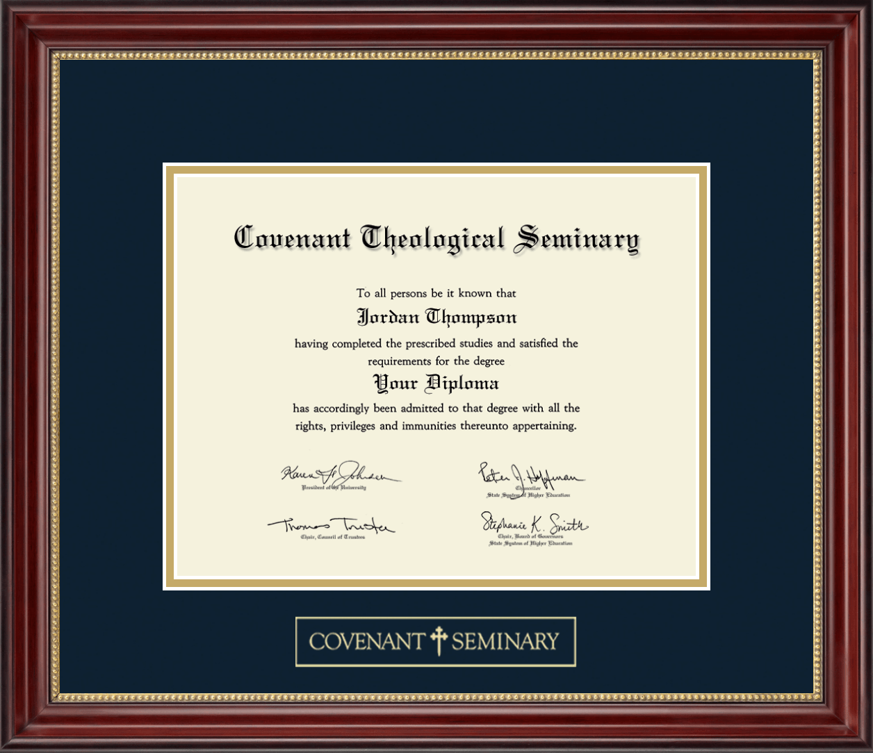 Covenant Theological Seminary Gold Embossed Diploma Frame in Kensington ...