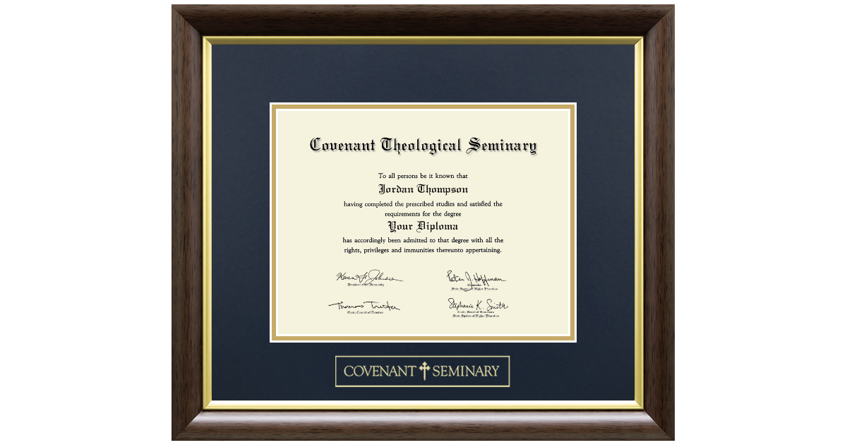 Gold Embossed Diploma Frame in Hampshire Covenant Theological Seminary ...