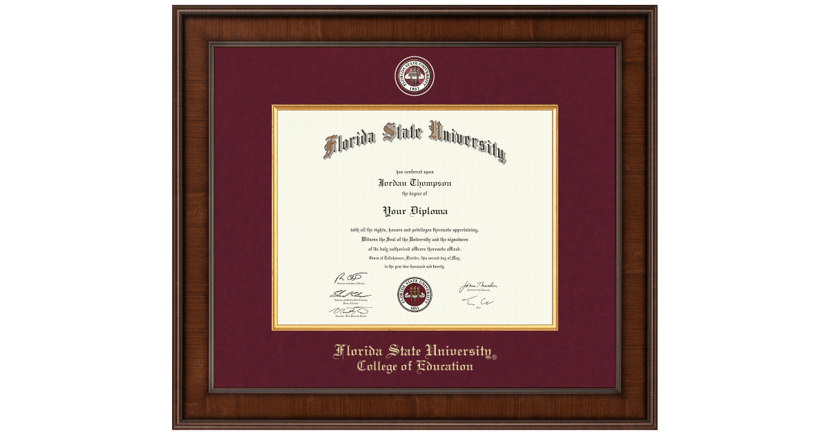 FSU College of Education Diploma Frames | Church Hill Classics