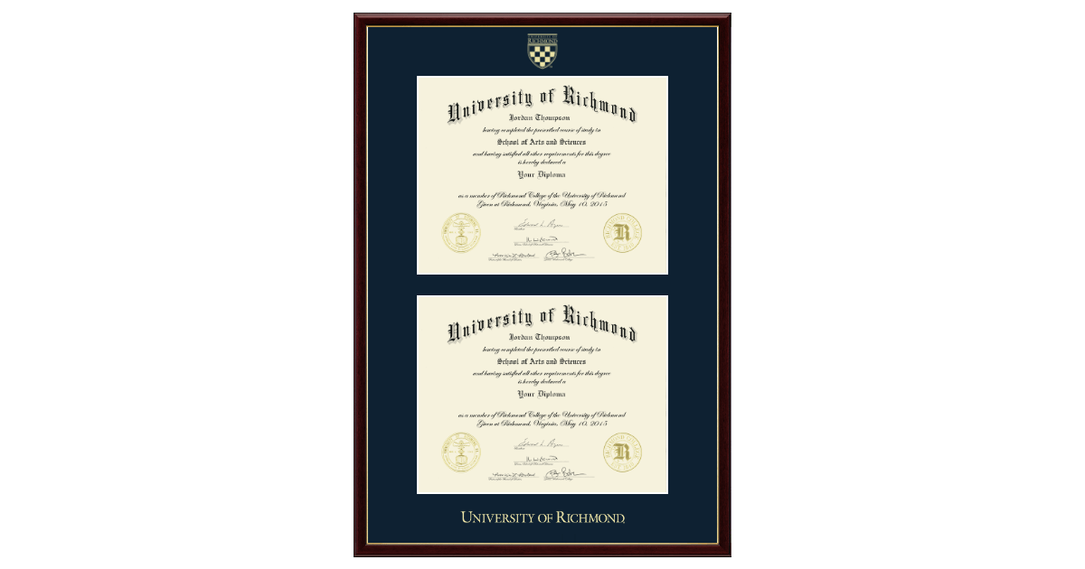Pre-2023 Bach/Mast- Double Diploma Frame in Galleria University of ...