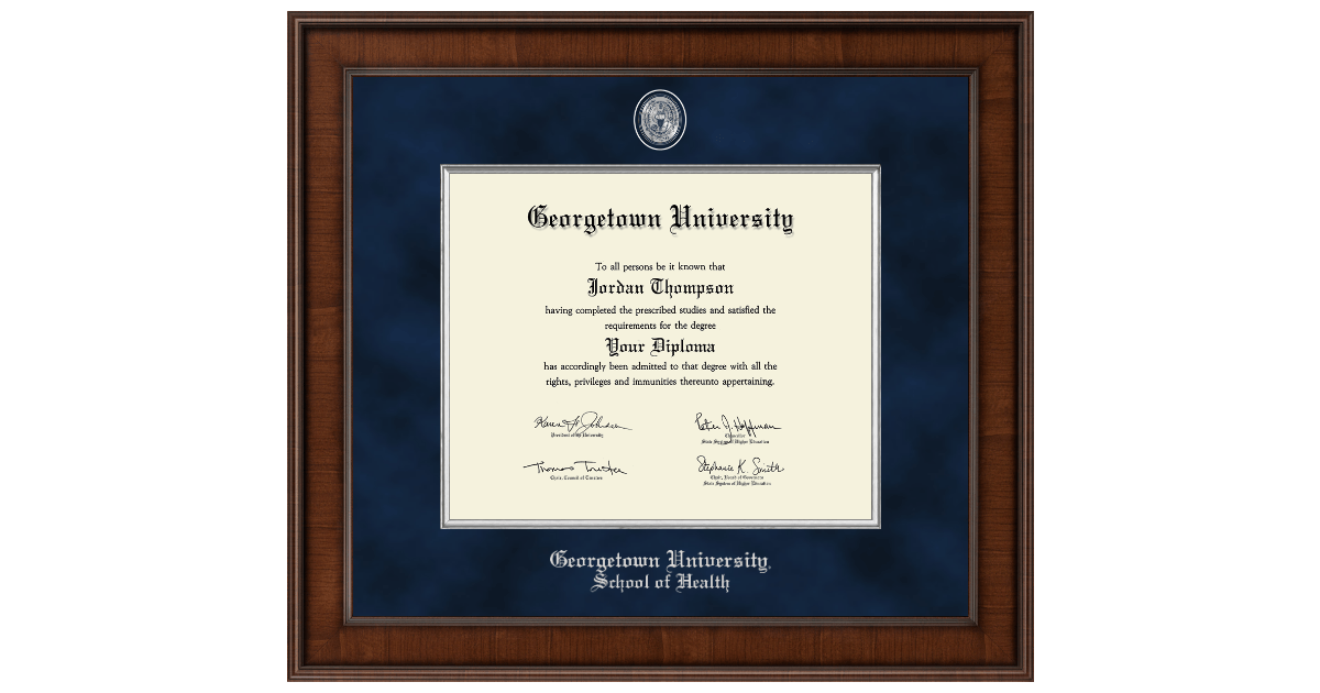 Presidential Masterpiece Diploma Frame in Madison Georgetown University ...
