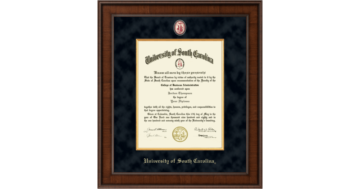 University of South Carolina Diploma Frame | Church Hill Classics