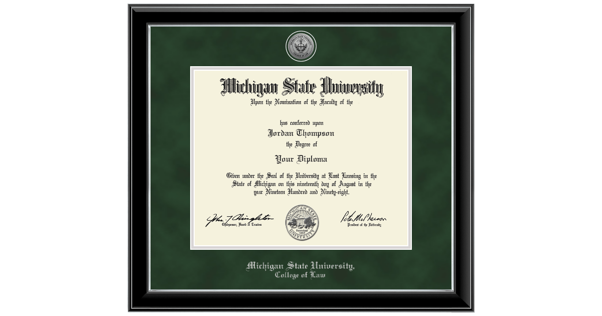 Pre-Dec.2020- Silver Engraved Medallion Diploma Frame in Onyx Silver ...