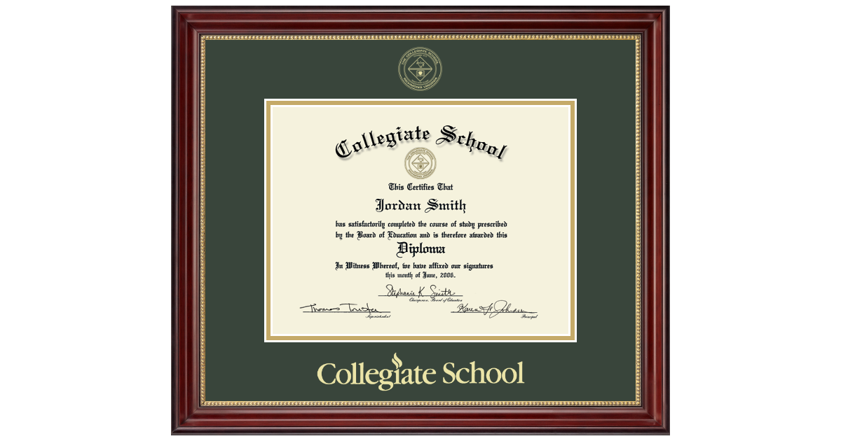 Gold Embossed Diploma Frame in Kensington Gold Collegiate School - Item ...