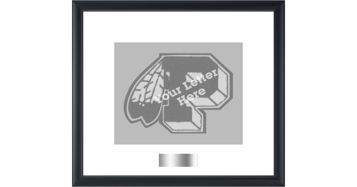 Silver Plate Varsity Letter Horizontal Frame in Obsidian Graduation ...