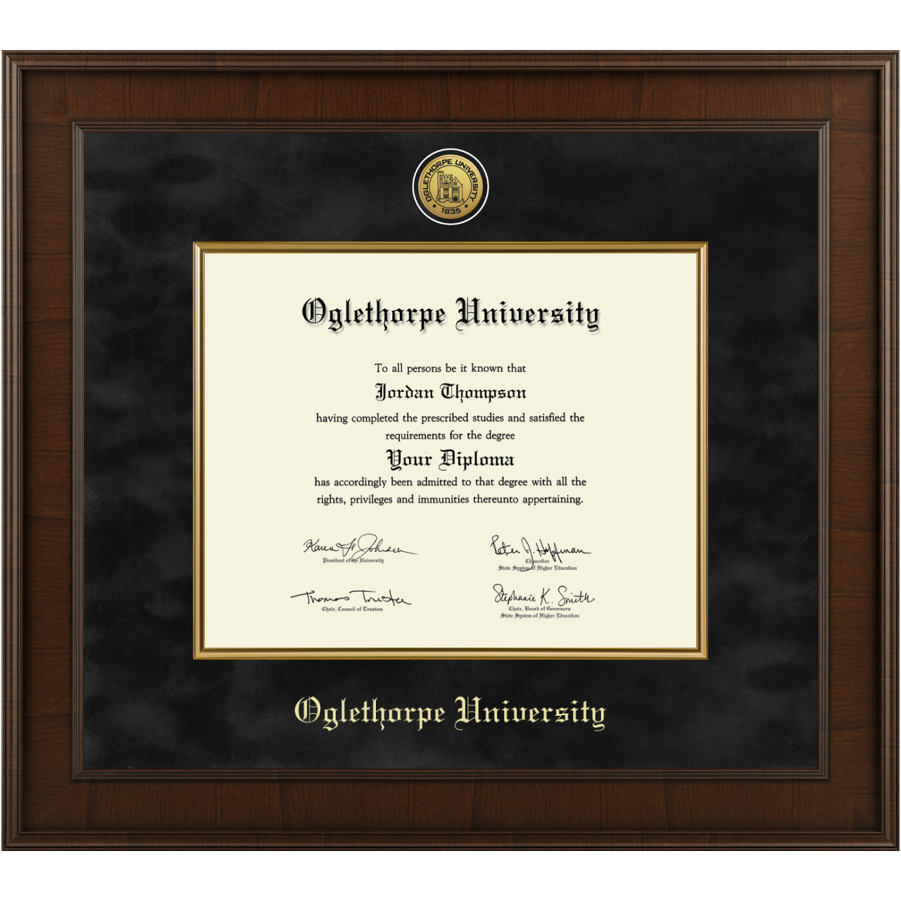 Oglethorpe University Diploma Frame | Custom Frames Online | Church ...